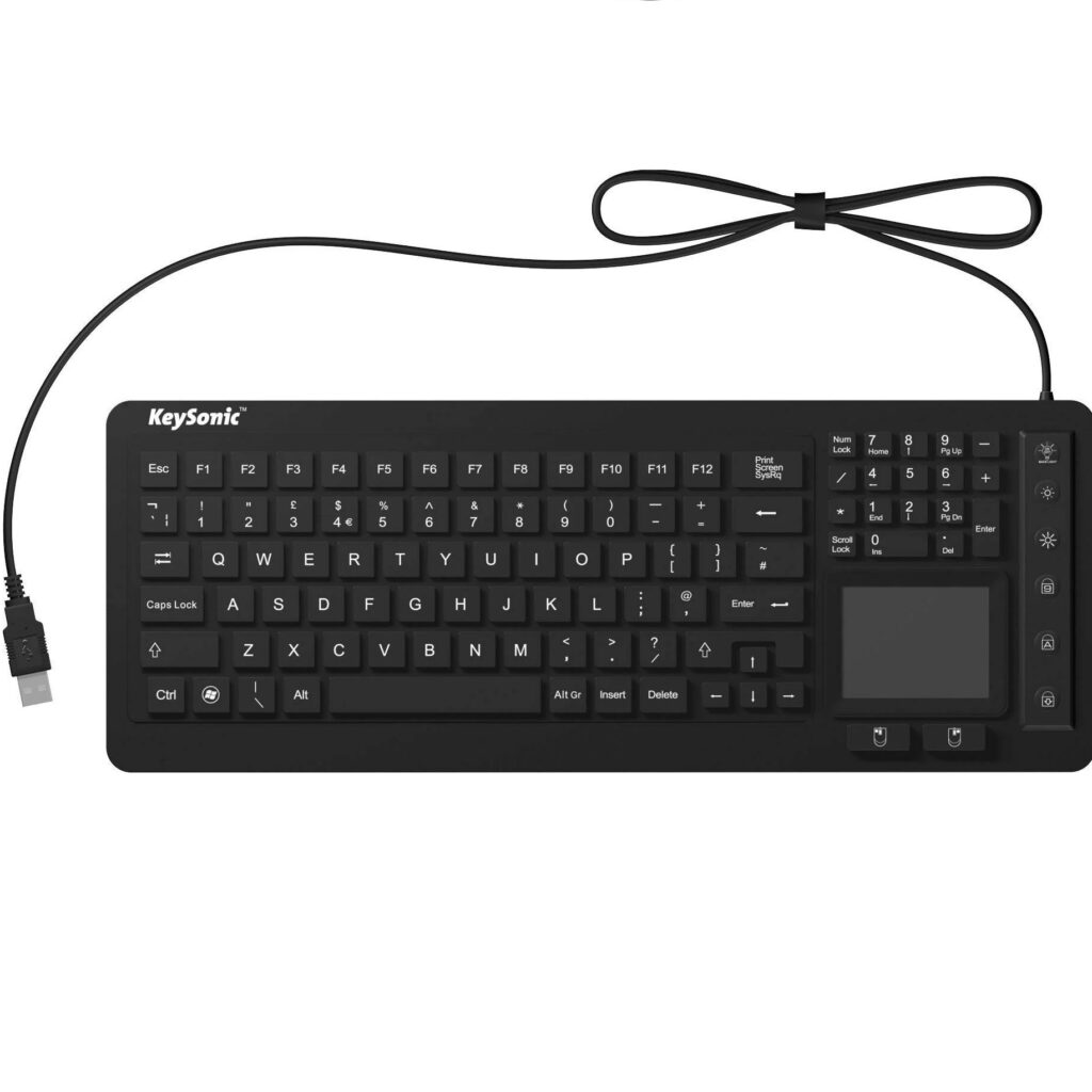 Industrial Keyboard Silicone Membrane Waterproof IP68 with Touch Pad ...